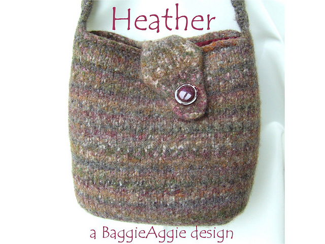 Ravelry: Felted No-Sew Heather Bag / Purse pattern by BaggieAggie