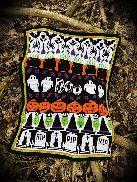 Ravelry: Boo! Halloween Mosaic pattern by Rosina Plane