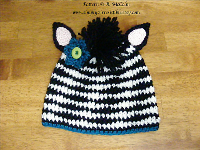 Ravelry: Zeva Zebra Beanie pattern by Ruth McColm
