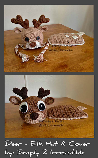 Ravelry: Deer / Elk Beanie and Cover Set pattern by Ruth McColm