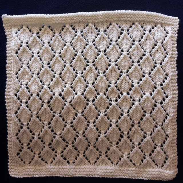 Ravelry: Lattice Diamond Blanket Square pattern by Claire Moore UK