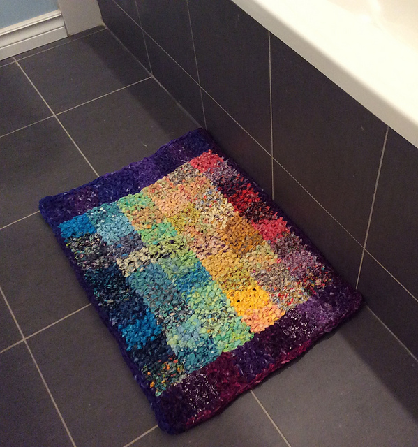Ravelry: Knit with Fabric Bath Mat pattern by Sally Melville