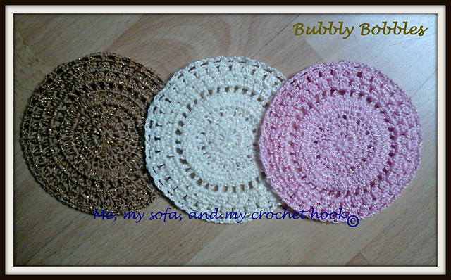 Ravelry: Bubbly Bobbles Coasters pattern by Salma Farid