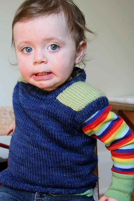 Ravelry: toddler snappy shoulder vest pattern by sam lamb