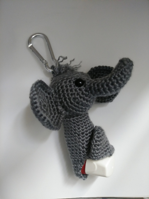 Ravelry: Elephant Inhaler cover pattern by Samantha Pettico