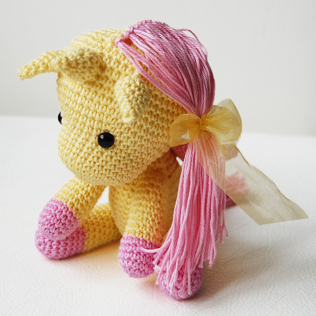 Ravelry: Peachy Rose the Unicorn - Amigurumi pattern by Pepika
