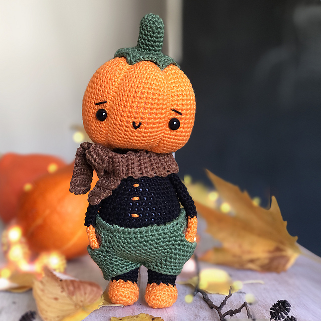 Ravelry: Ginger the Pumpkin Amigurumi Doll pattern by Pepika