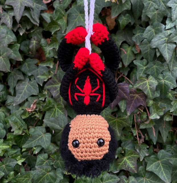 Ravelry: Crochet Miles Morales Car Charm pattern by Sandys Crafty Cuties