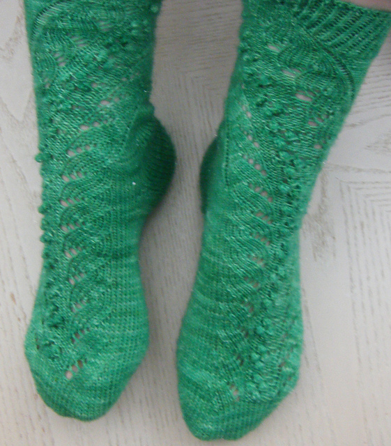 Ravelry: Climbing Mistletoe Socks pattern by Jon Dunn-Ballam