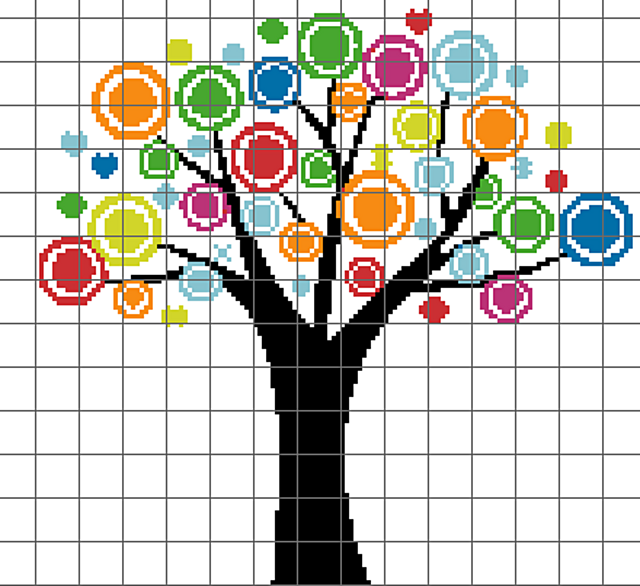 Ravelry: Abstract Tree Graph/Chart pattern by Sarah Chapman