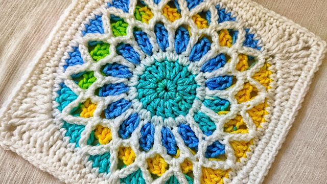 Ravelry: Stained glass square pattern by Sara's crochet1111