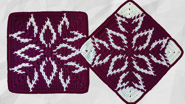 Ravelry: Textured leaf square pattern by Sara's crochet1111