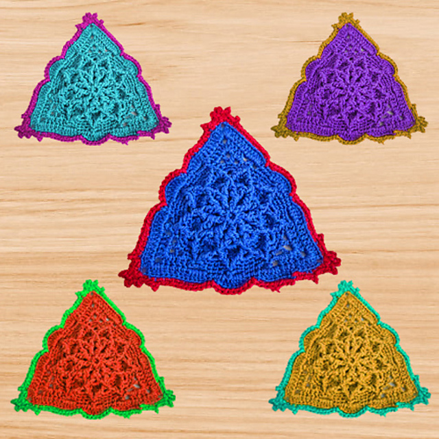 Ravelry: crochet triangle motif pattern by Noha
