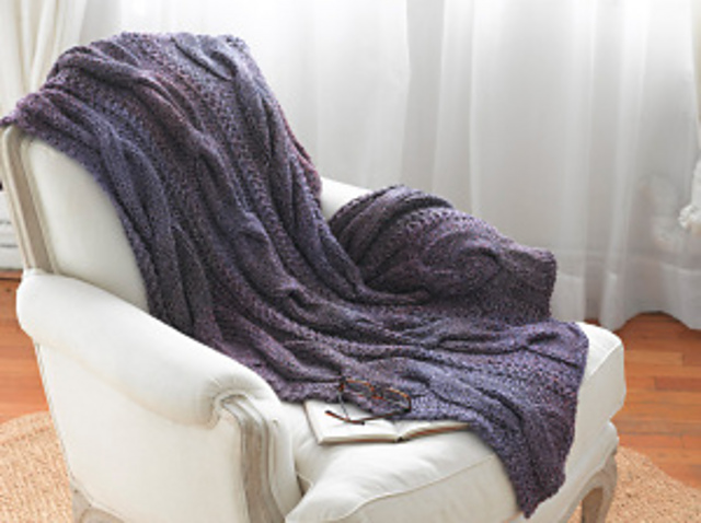 Ravelry: Twisted Cable Throw pattern by Lion Brand Yarn