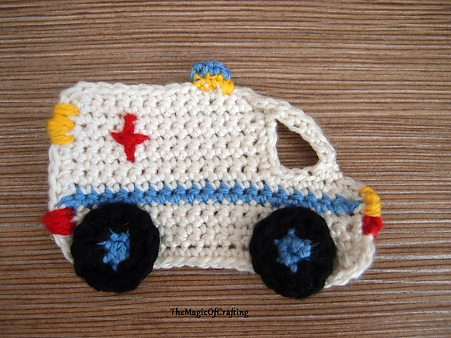 Ravelry: Ambulance Applique pattern by TheMagicOfCrafting