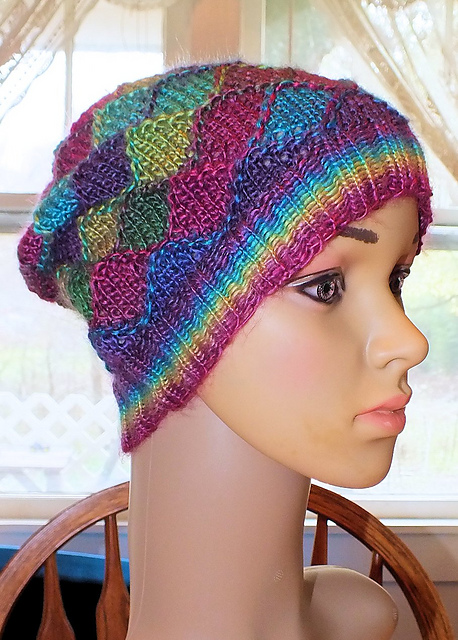 Ravelry: Faux Entrelac Hat pattern by Scarlett Royale