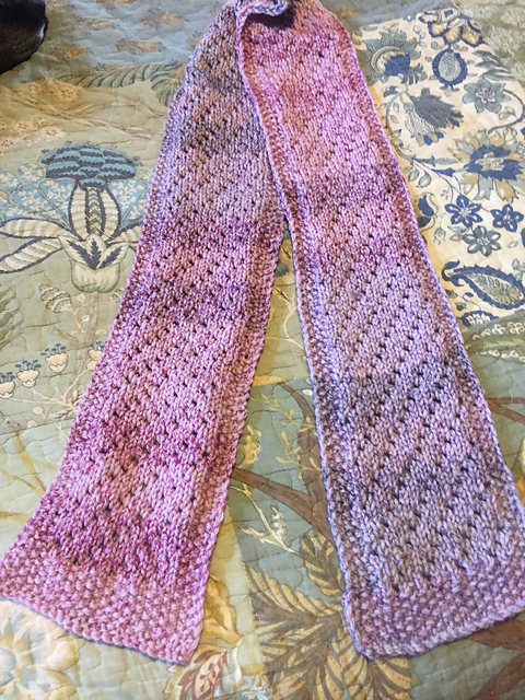 Ravelry: Diagonal Eyelet Scarf pattern by Lori McLane