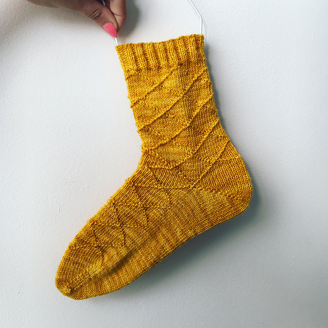 Ravelry: Ausgold Socks pattern by Julia Giordano of Seed & Linen