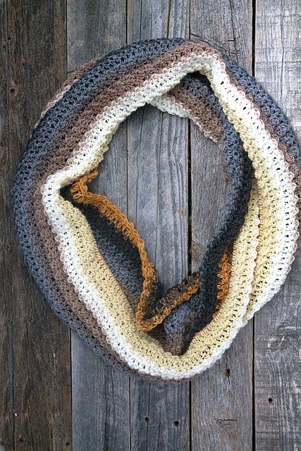Ravelry: Golden Brown Infinity Scarf pattern by Heather Hamlin