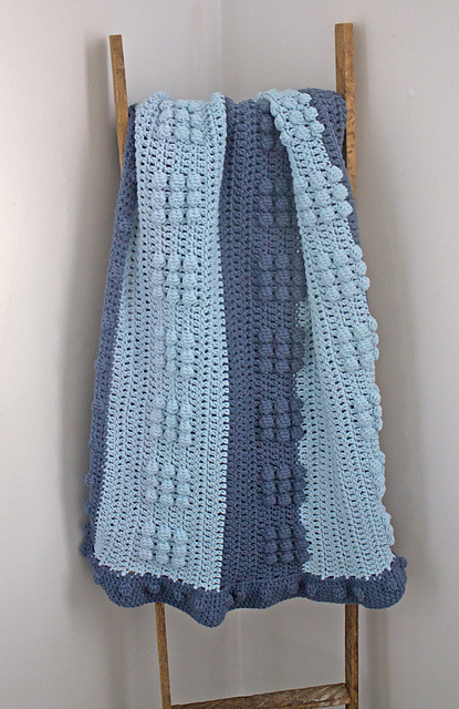 Ravelry: Blue Bobble Baby Blanket pattern by Heather Hamlin