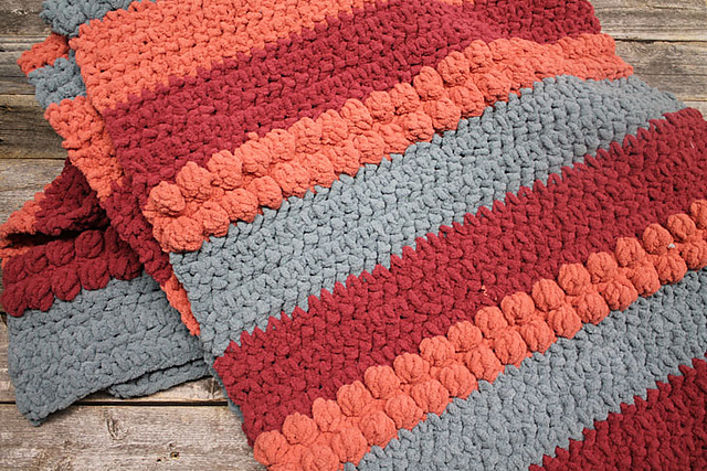 Ravelry: Triple Berry Chunky Throw pattern by Heather Hamlin
