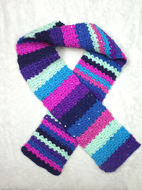 Ravelry: Spider Stitch Striped Scarf pattern by Heather Hamlin
