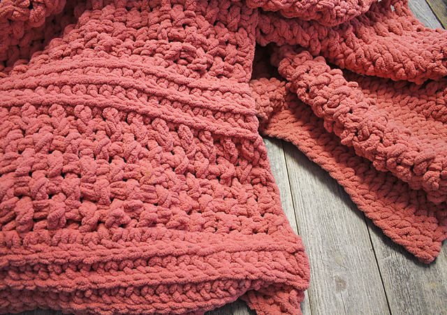 Ravelry: Terracotta Basketweave Blanket pattern by Heather Hamlin