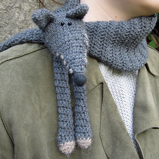 Ravelry: It's the Wolf Wrap pattern by Sew Silly Lily