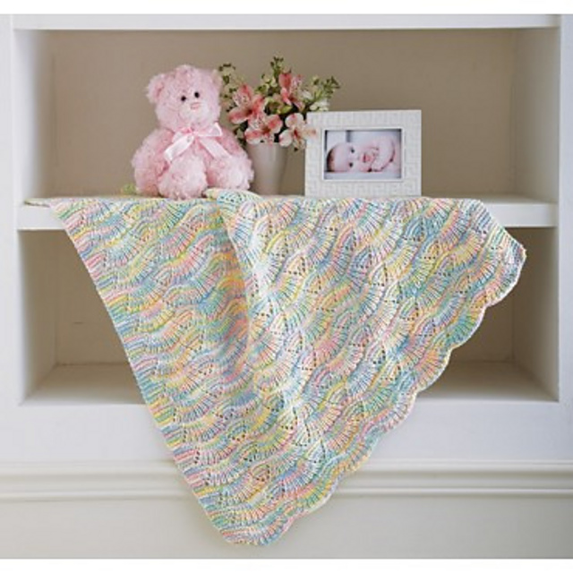 Ravelry: Ribbed Shells Blanket pattern by Mary Maxim