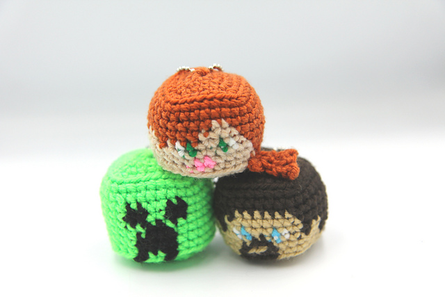 Ravelry: Minecraft Keychains: Steve, Alex, & the Creeper pattern by ...