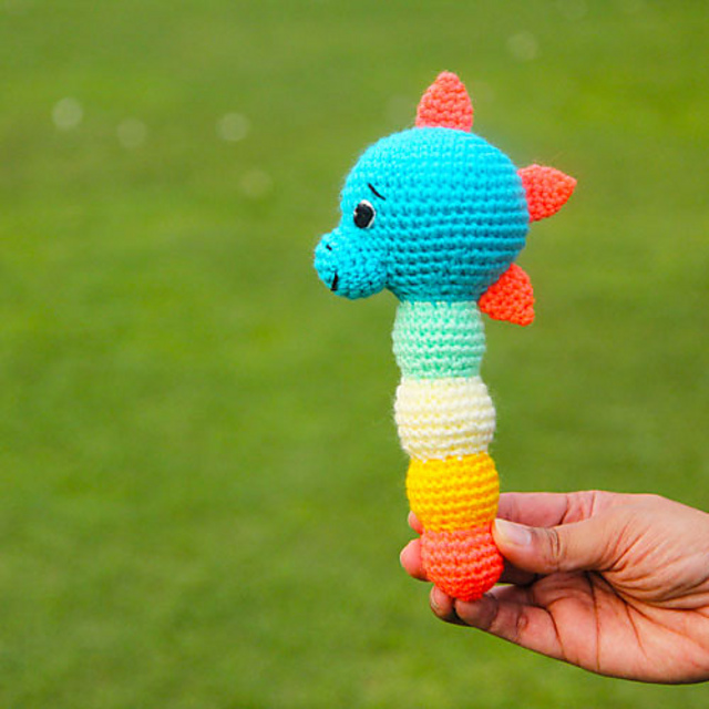 Ravelry: Dinosaur Baby Rattle pattern by Shama Mohammed