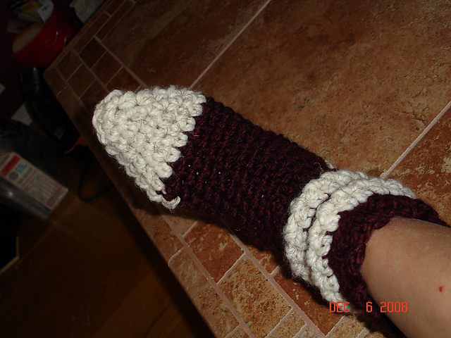 Ravelry: Scrunchy, Slouchy Slipper Socks (crochet) pattern by Lion ...