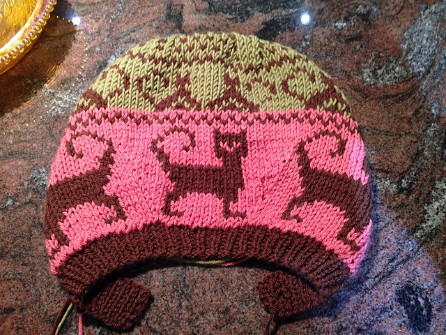 Ravelry: Double Knit Bonnet (Hearts) pattern by M'Lou Linsert Baber
