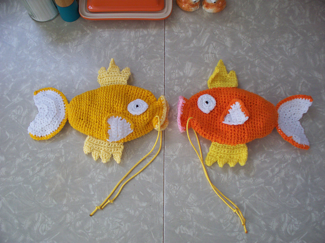 Ravelry: sohviollio's magikarp dice bag