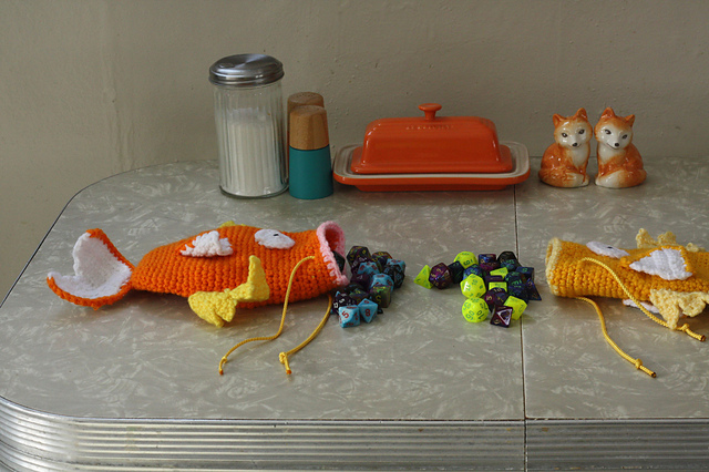 Ravelry: sohviollio's magikarp dice bag