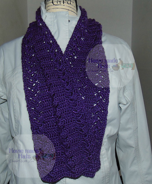 Ravelry: Purple Sparkle Scarf pattern by Cheryl Frye