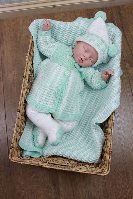 Ravelry: 216-Flora Set Matinee Baby pattern by ShiFio's Patterns