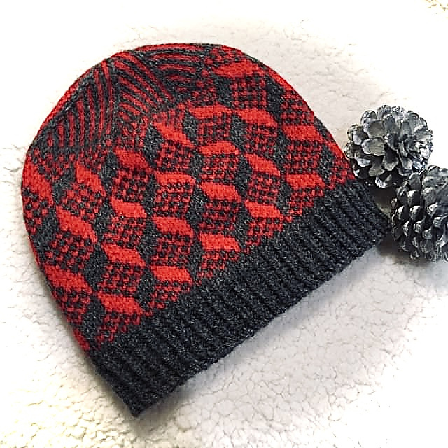 Ravelry: Scandinavian Cubes Knit Hat pattern by Silvermoon Knits