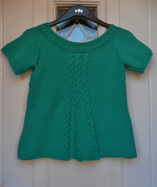 Ravelry: Moss Stitch & Cable Top pattern by Debbie Bliss