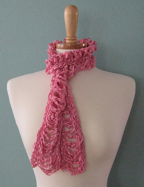 Ravelry: Silk Ribbon Scarf pattern by Sarah Wales