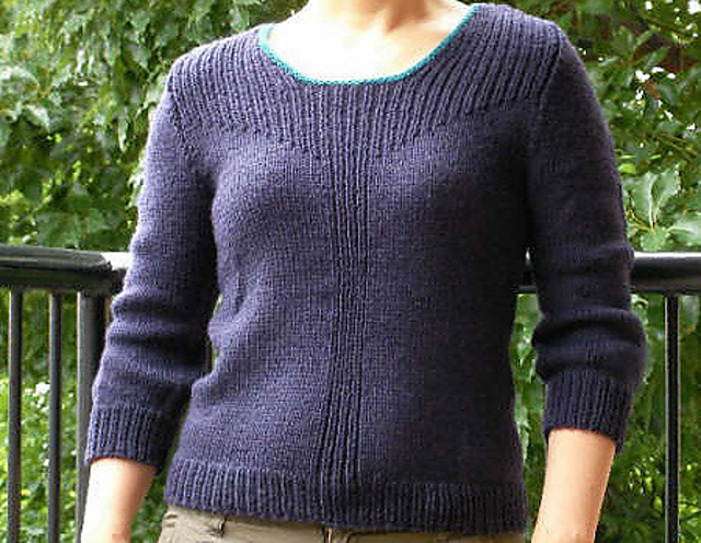 Ravelry: Lisette :: 3/4 Sleeve Pullover pattern by Lisa Shobhana Mason