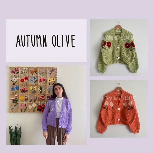 Ravelry: pocket full of posies cardigans pattern by autumn olivia ward