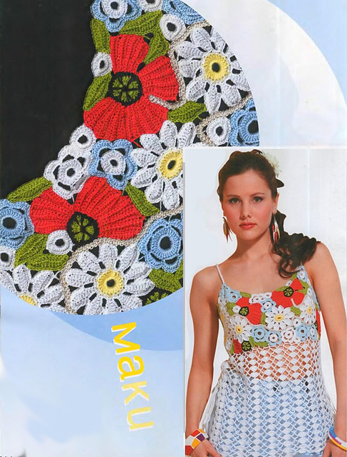 Ravelry: POPPY flowers Tunic pattern by KNIT n PLAY