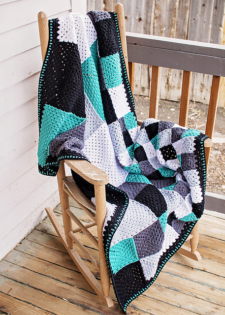 Ravelry: Pixel Blanket pattern by Jenn Marshall