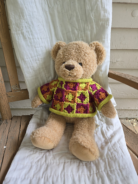 Ravelry: Granny Square Bear Sweater pattern by Jenn Marshall
