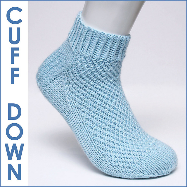 Ravelry: Blue Raspberry Socks - Cuff Down (DK) pattern by Amanda Clark