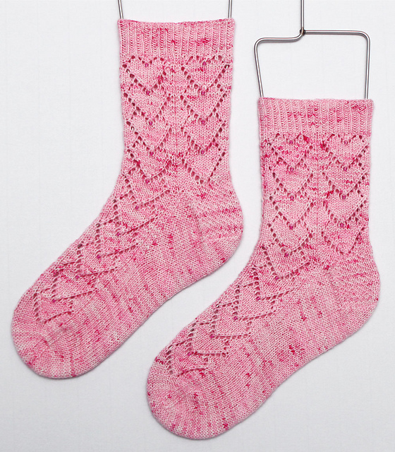 Ravelry: String of Hearts Socks pattern by Amanda Clark