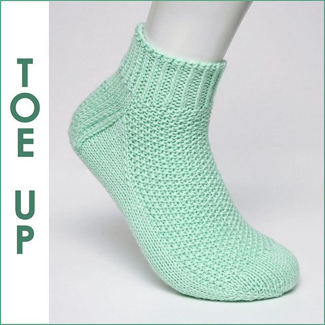 Ravelry: Green Apple Socks - Toe Up (DK) pattern by Amanda Clark