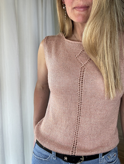 Ravelry: Diamondline Top pattern by Majken Siersbæk