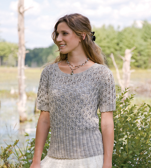 Ravelry: Eyelet Tee pattern by Barbara Khouri